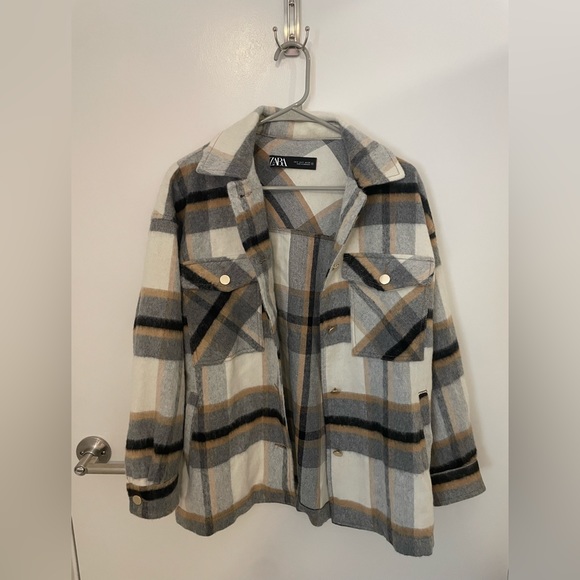 Zara | Jackets & Coats | Zara Plaid Shacket | Poshmark